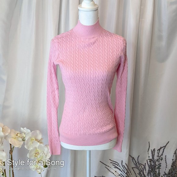 Amazon Essentials | Sweaters | Amazon Essentials Bubblegum Pink Cable ...